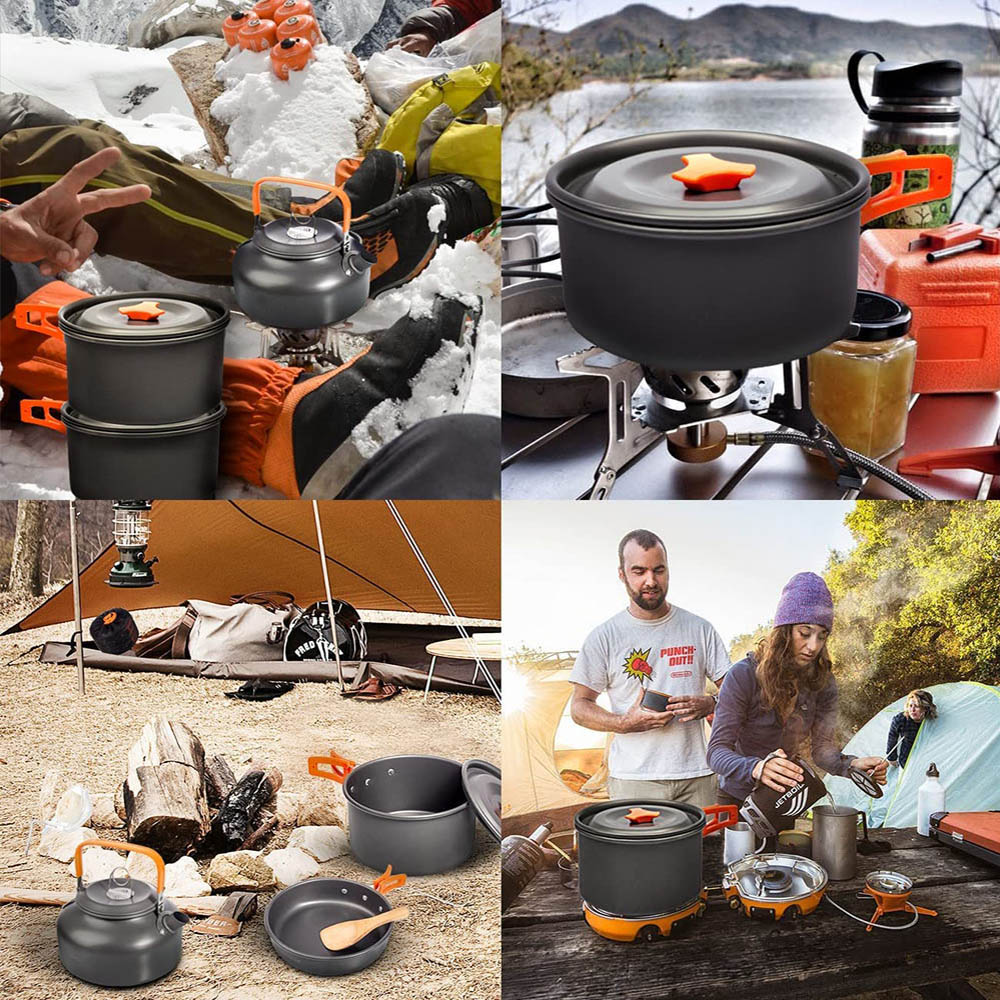 【Fast and Reliable Shipping】 Camping Cookware Kit Outdoor Cooking Set ...