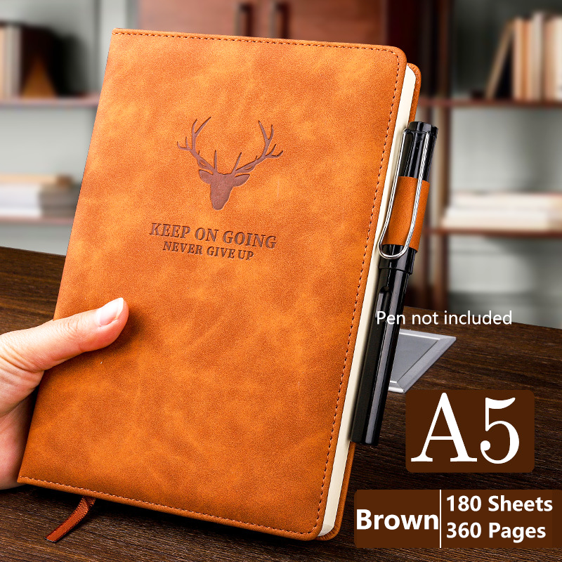 Thick A5 Leather Notebook Planner Notepad Journal Business Note Books ...