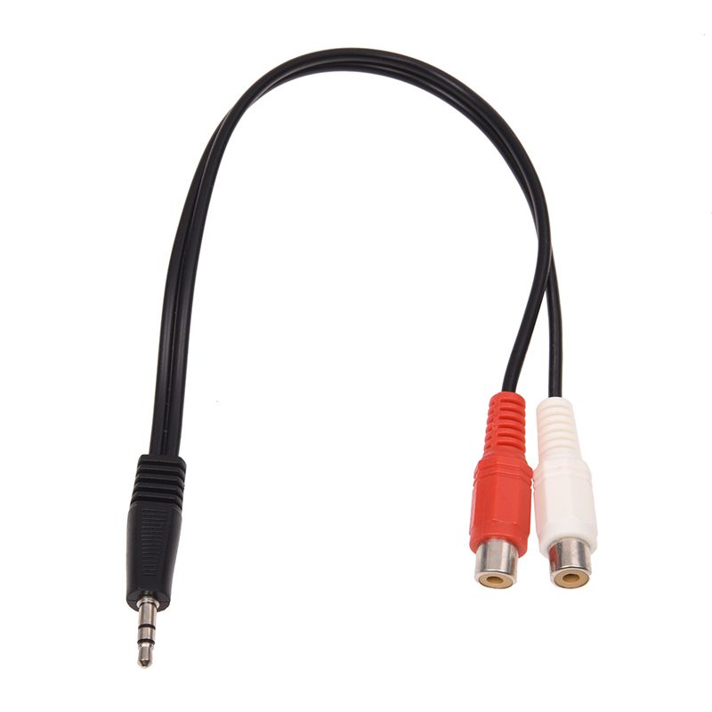3.5mm stereo adapter headphone jack to 2 RCA jack adapter audio cable ...