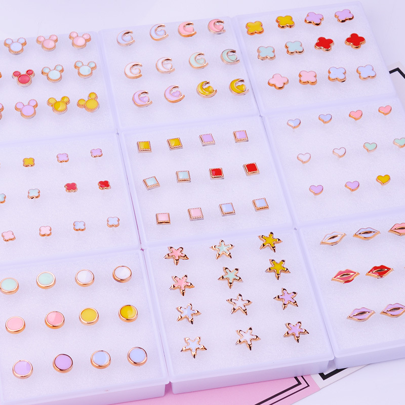 Cartoon cute earrings earrings women's earrings stall jewelry stall ...