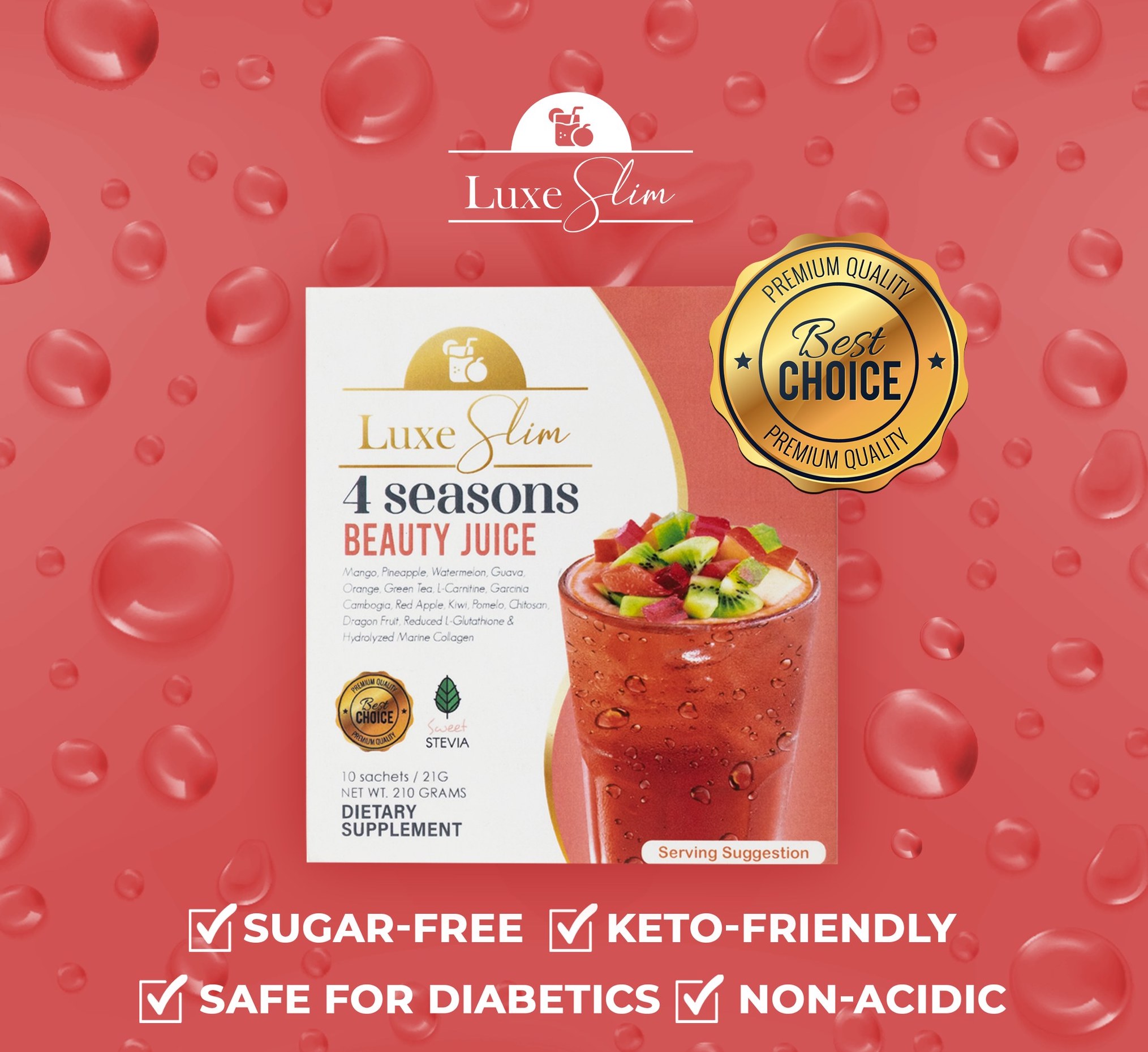 Luxe Slim Beauty Juice 4 Seasons and Dalandan Cucumber | Lazada PH