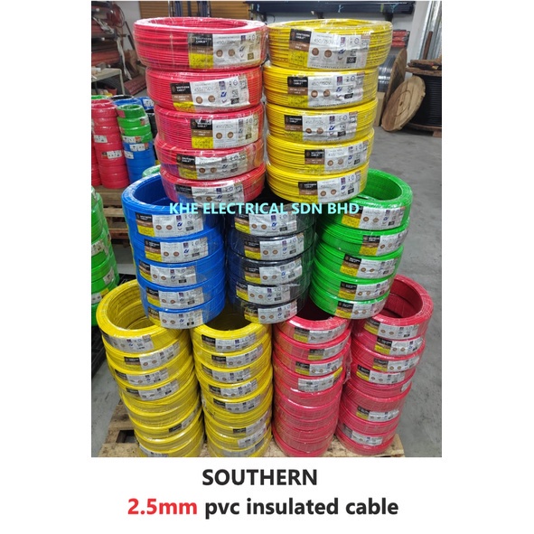 Southern 2.5mm pvc insulated cable - sirim & jkr approved # | Lazada