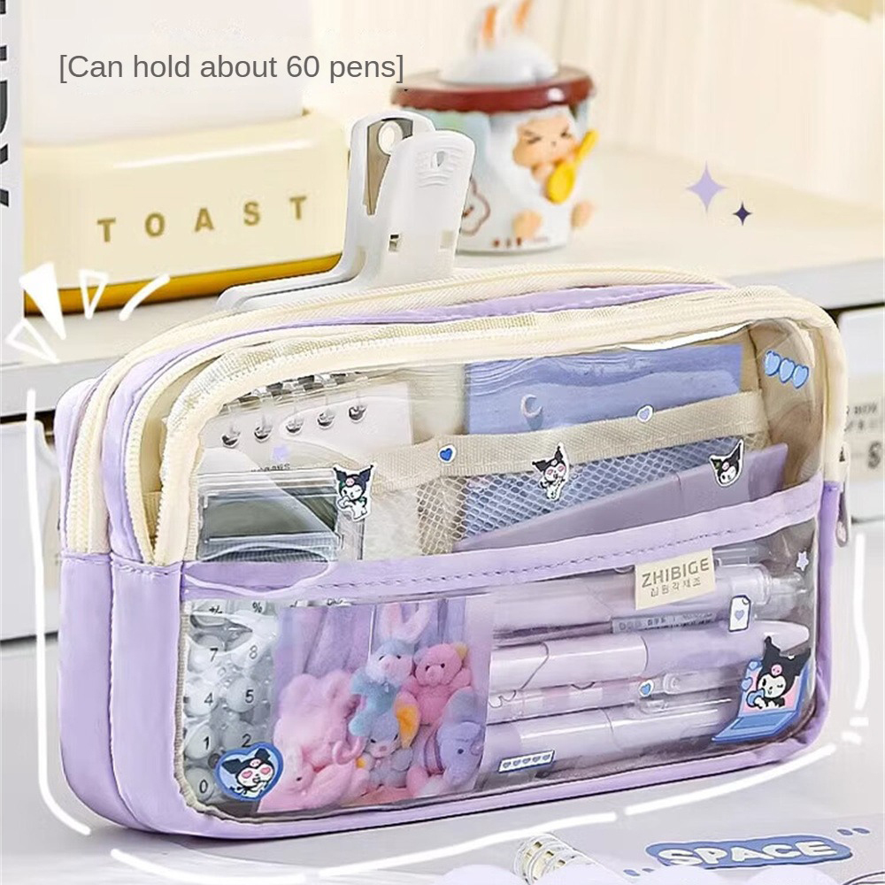 Pencil Case Large Capacity Cute Student Stationery Storage Pencil Bag ...