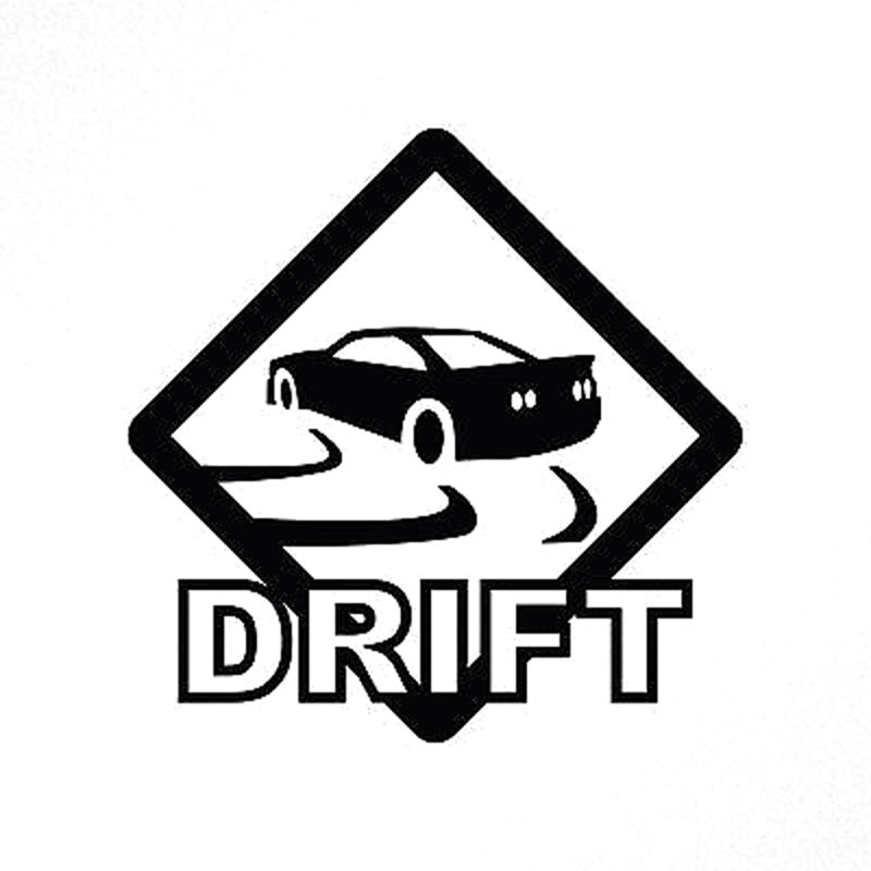 【Hottest Trends】15X15CM DRIFT Road Sign Originality Vinyl Decal Black ...
