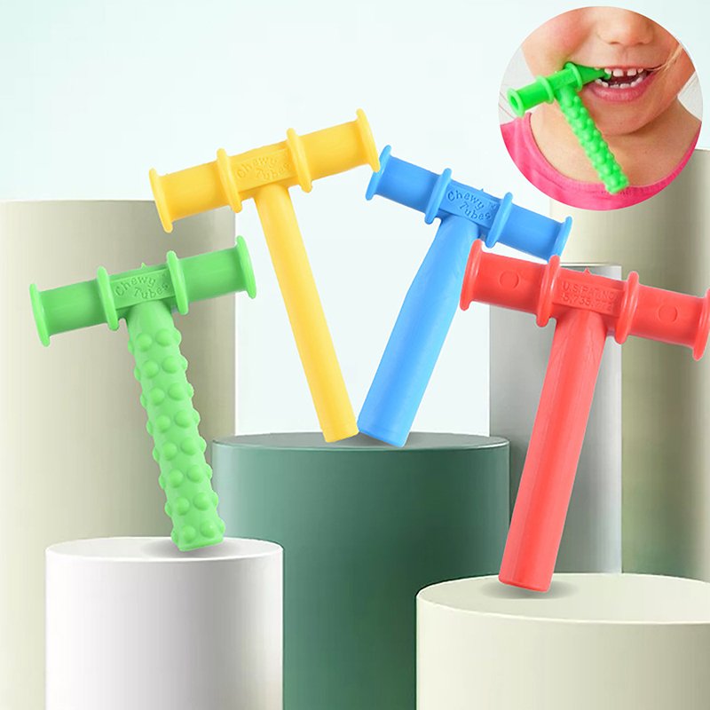 Kid Chewing Tube Speech Therapy Teeth Massager Children Talk Tools For ...