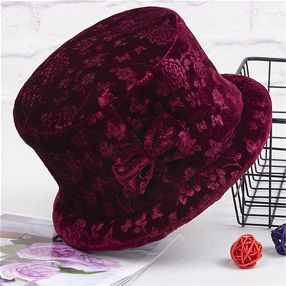 【Ready Stock&COD】Elderly Fluffy Outdoor Windproof Basin Cap Warm ...