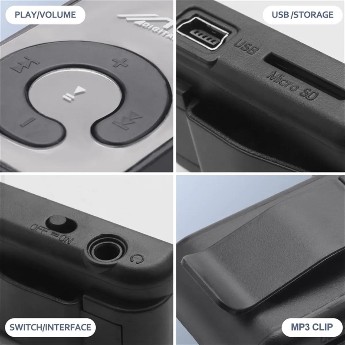 【Must-have】 C Key Portable Digital Music Player Mini MP3 Back Clip ...