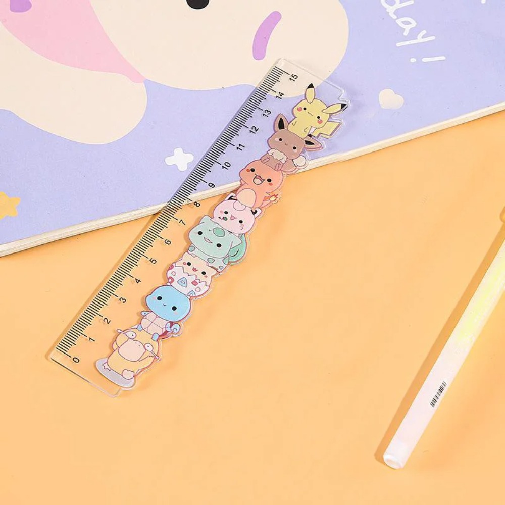 Cute Pikachu Straight Rulers Cartoon Anime Doraemon Crayon Shin Chan ...
