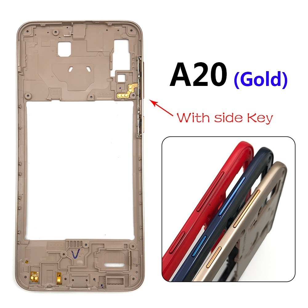 For Samsung A20 A30 A50 A70 Housing Middle Frame Case + Side Keys Power ...