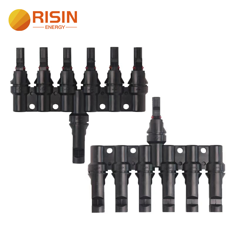 RISIN Free Shipping Solar Branch Connector 6 to 1 Solar Panel Connector ...