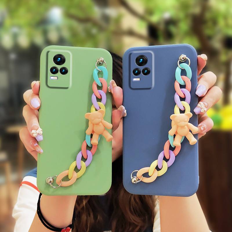 Skin feel silicone Anti-fall Phone Case For VIVO V21E 4G/Y73 2021 soft ...