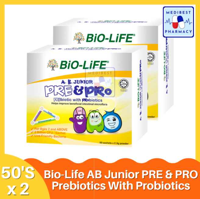 [EXP 10/2024] Bio-Life AB Junior PRE & PRO Prebiotics With Probiotics ...