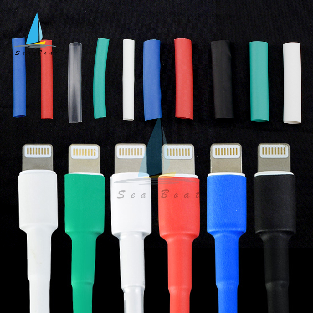 5pcs Cable Protector Heat Shrink Sleeve Saver Cover Usb Charger Cord ...