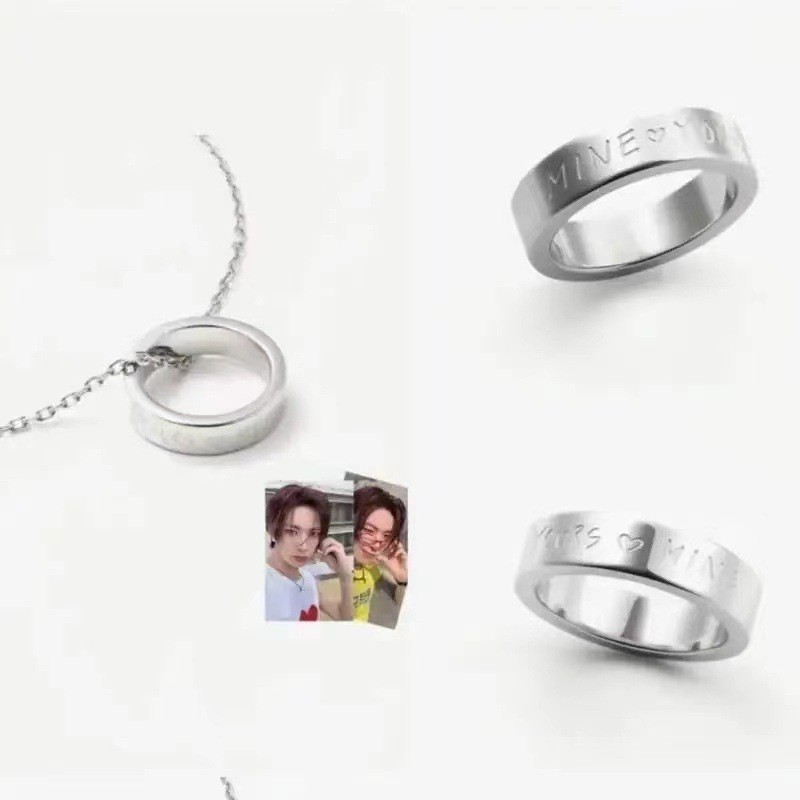 Kpop ENHYPEN Tail Ring Pendant Necklace Commemorative Accessories JAY ...