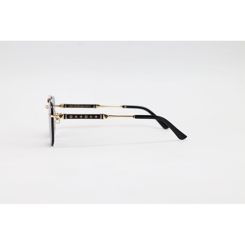Louis Vuitton - 3151 - Golden Black - Metal - Double Bridge - Aviator ...