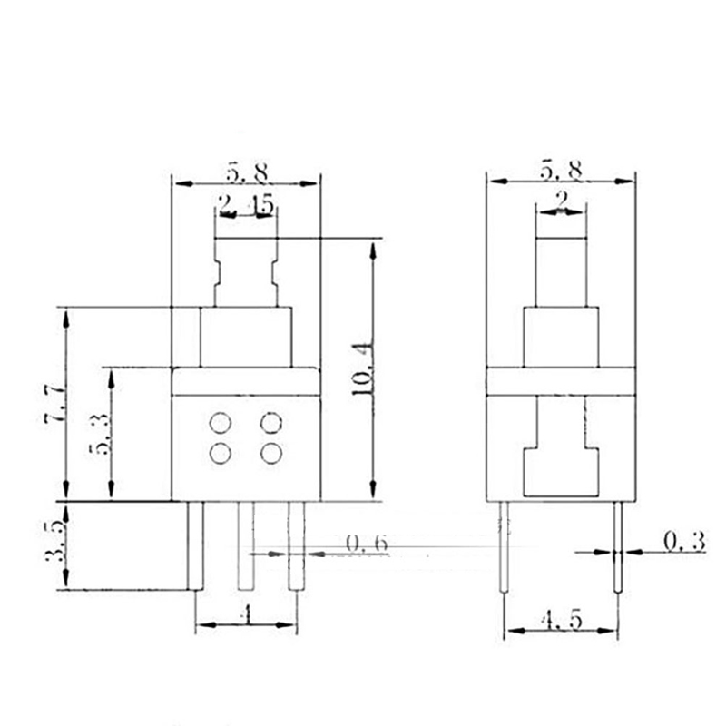 10pcs Momentary / self-locking Push Button Square Toggle Switch ...