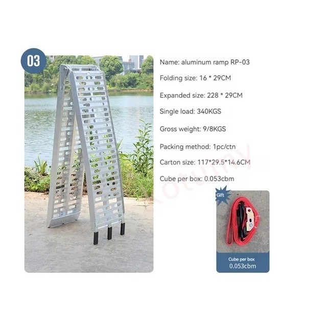 MOTORCYCLE BIKE STAGE FOLDING LADDER RAMP HEAVY-DUTY MOTOCYCLE BIKE ...