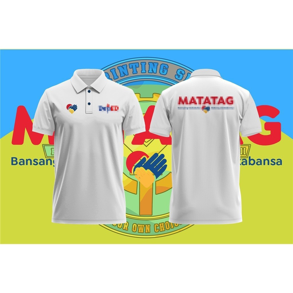 PURE WHITE UNIFORM DEPED MATATAG POLO-SHIRT SUBLIMATION BADGE TSHIRT ...