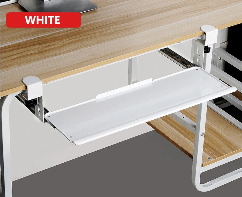 Ergonomic Under Desk Keyboard Tray C-clamp Mount Slide-Out Platform ...