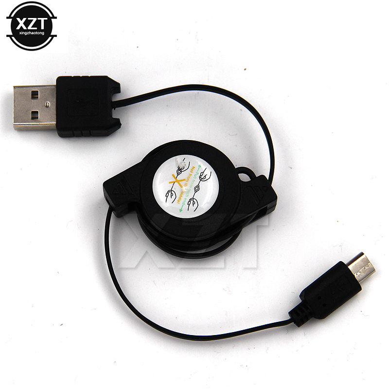 Flexible Retractable Micro USB Charging Cable For Android Xiaomi Huawei ...