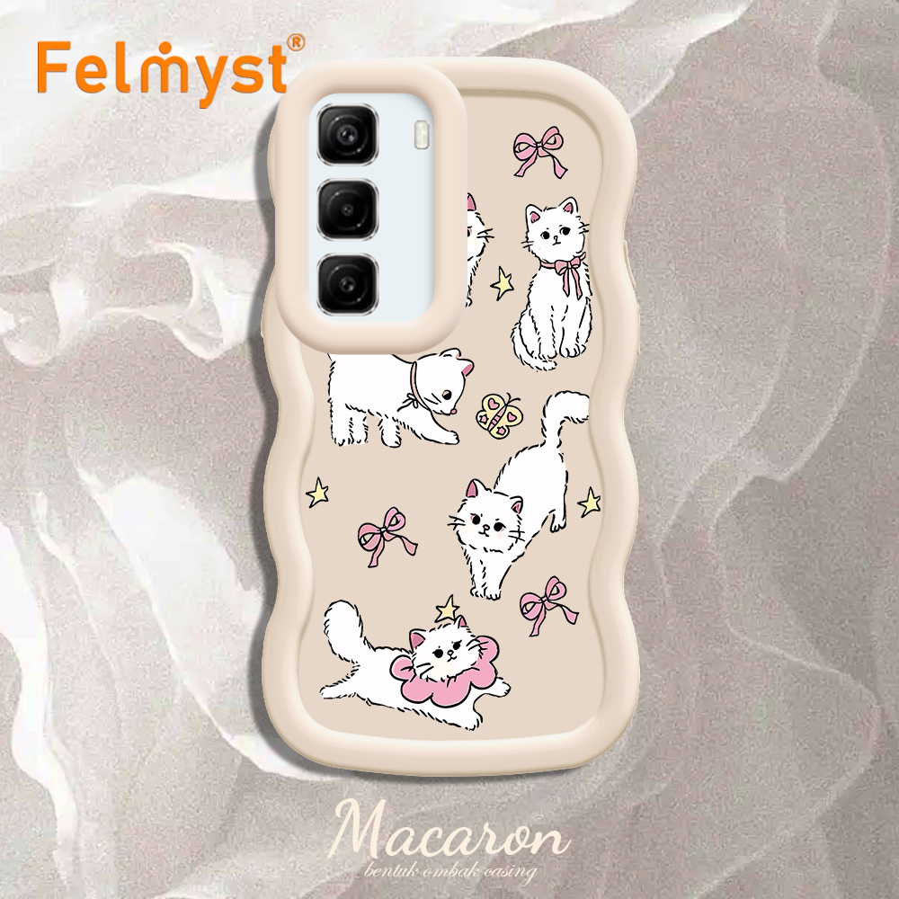FELMYST for Infinix Hot 50 4G Back Cover Big Wave Edge Soft Silicone ...