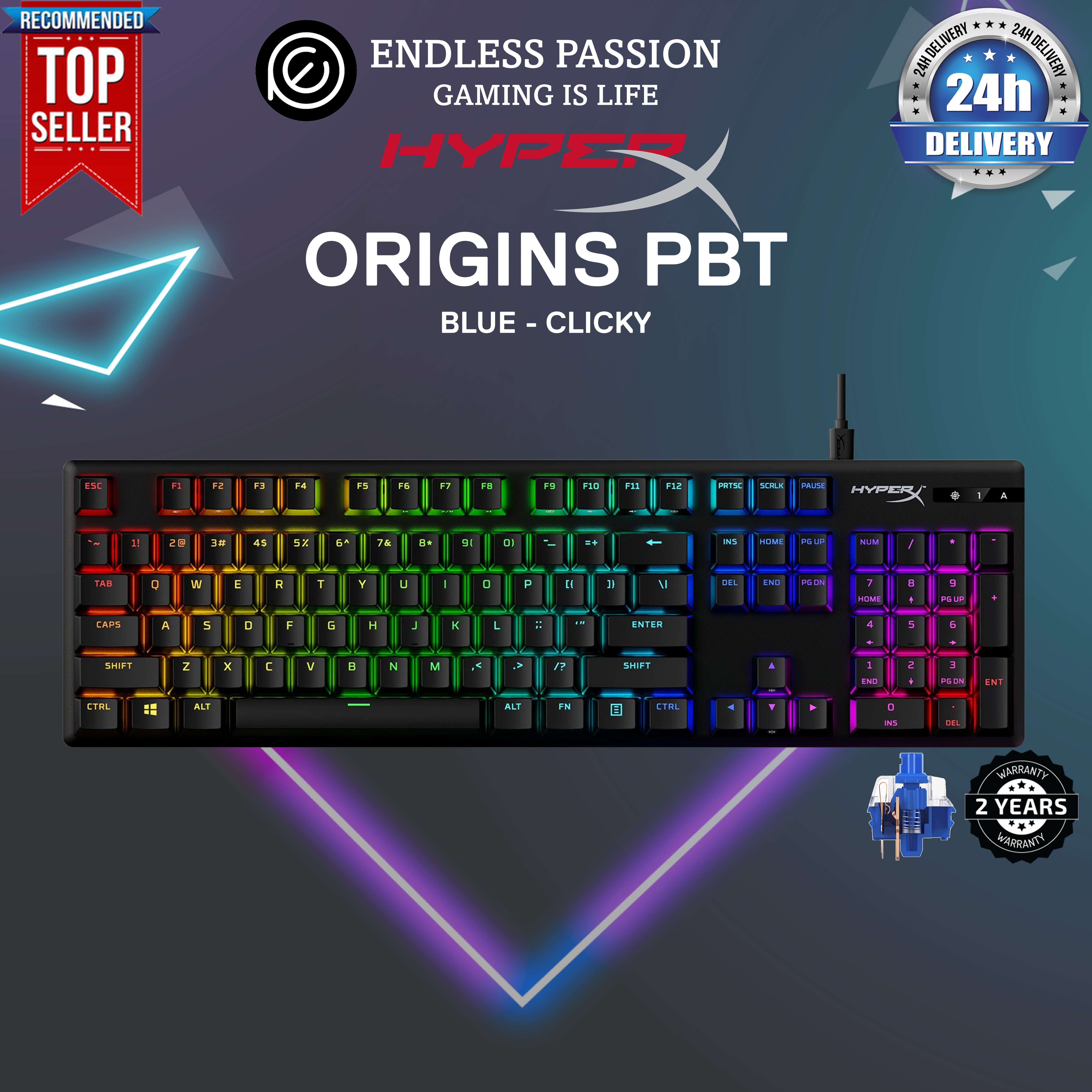 HyperX Alloy Origins PBT Mechanical Gaming Keyboard | Lazada Singapore