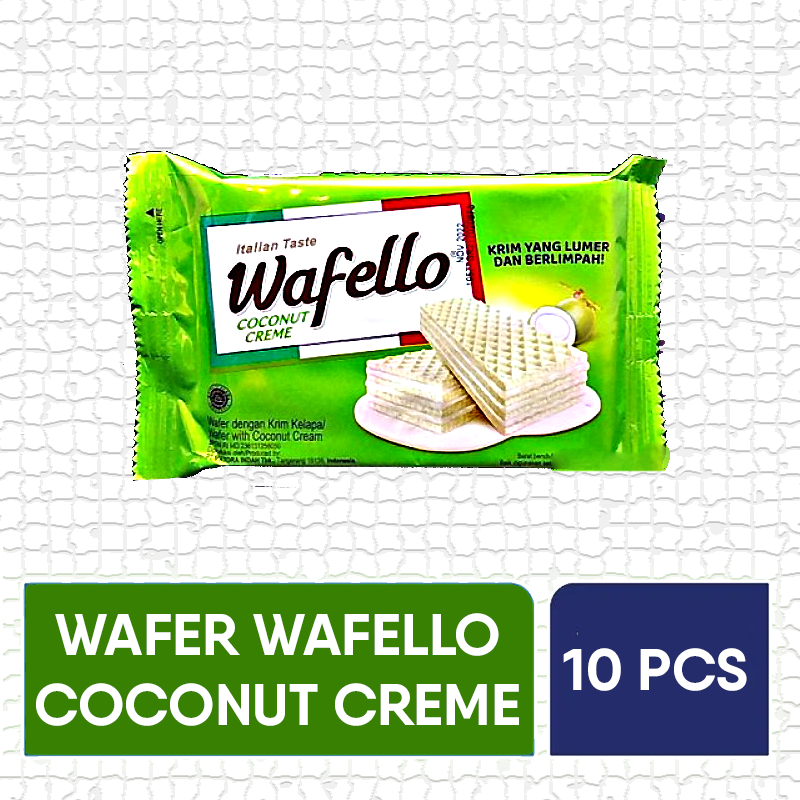 Roma Wafello Wafer Italian Coconut Creme / Krim Kelapa 10 Pcs | Lazada ...