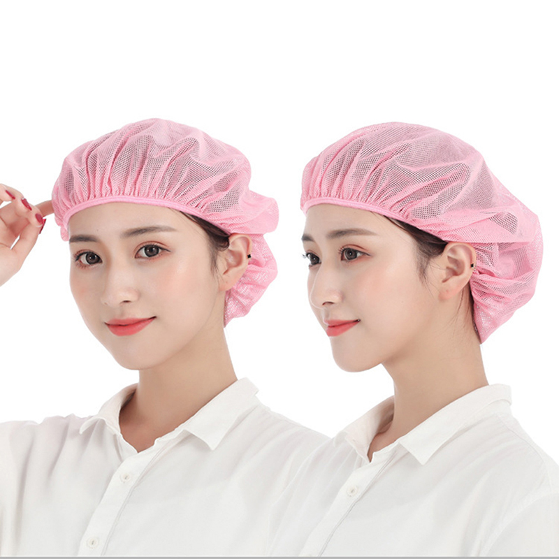 Black Elastic Chef Net Hat Cook Caps Kitchen Health Work Hats Canteen ...