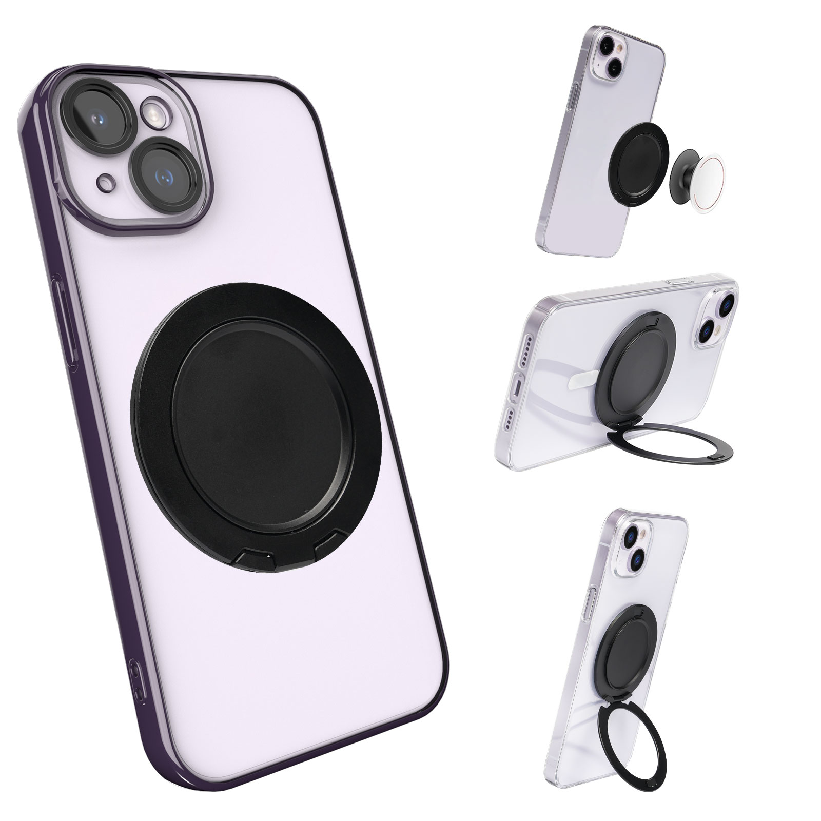 NEW Magnetic Phone Ring Holder for Pop Grip, Removable Kickstand ...