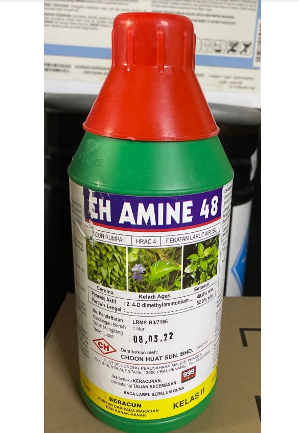 CH AMINE 48( 1L/4L )Ready Stock Racun Rumpai 2,4-D Dimethylamine 48% ...
