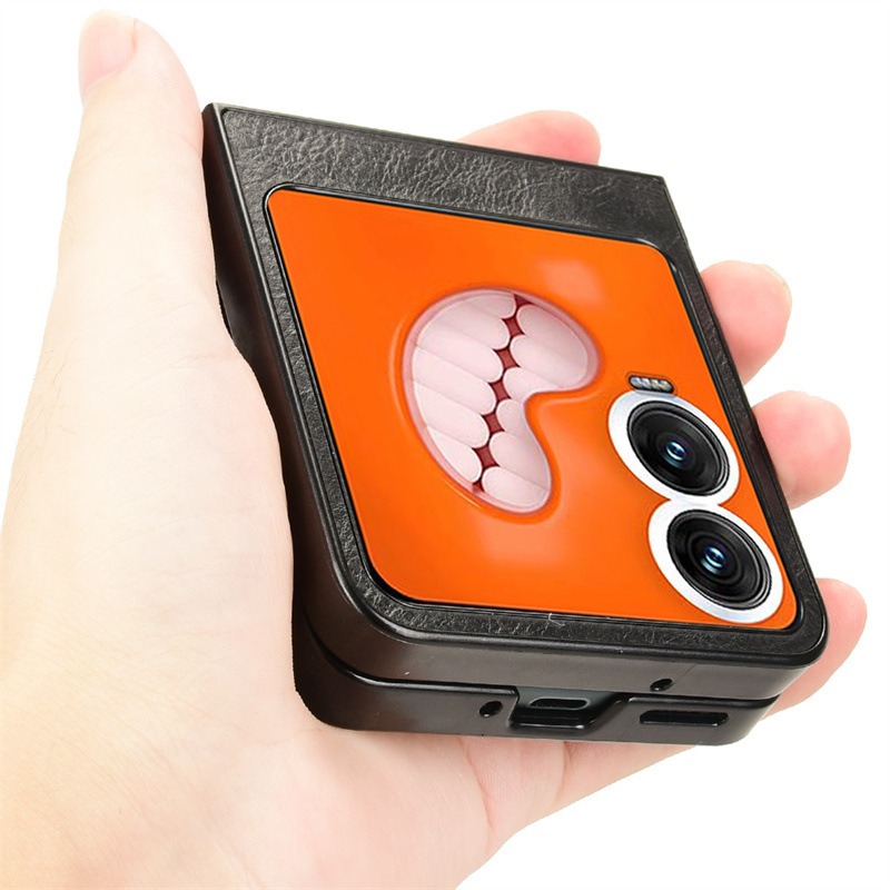 For Infinix Zero Flip case case Silicone Litchi Pattern PU Leather ...