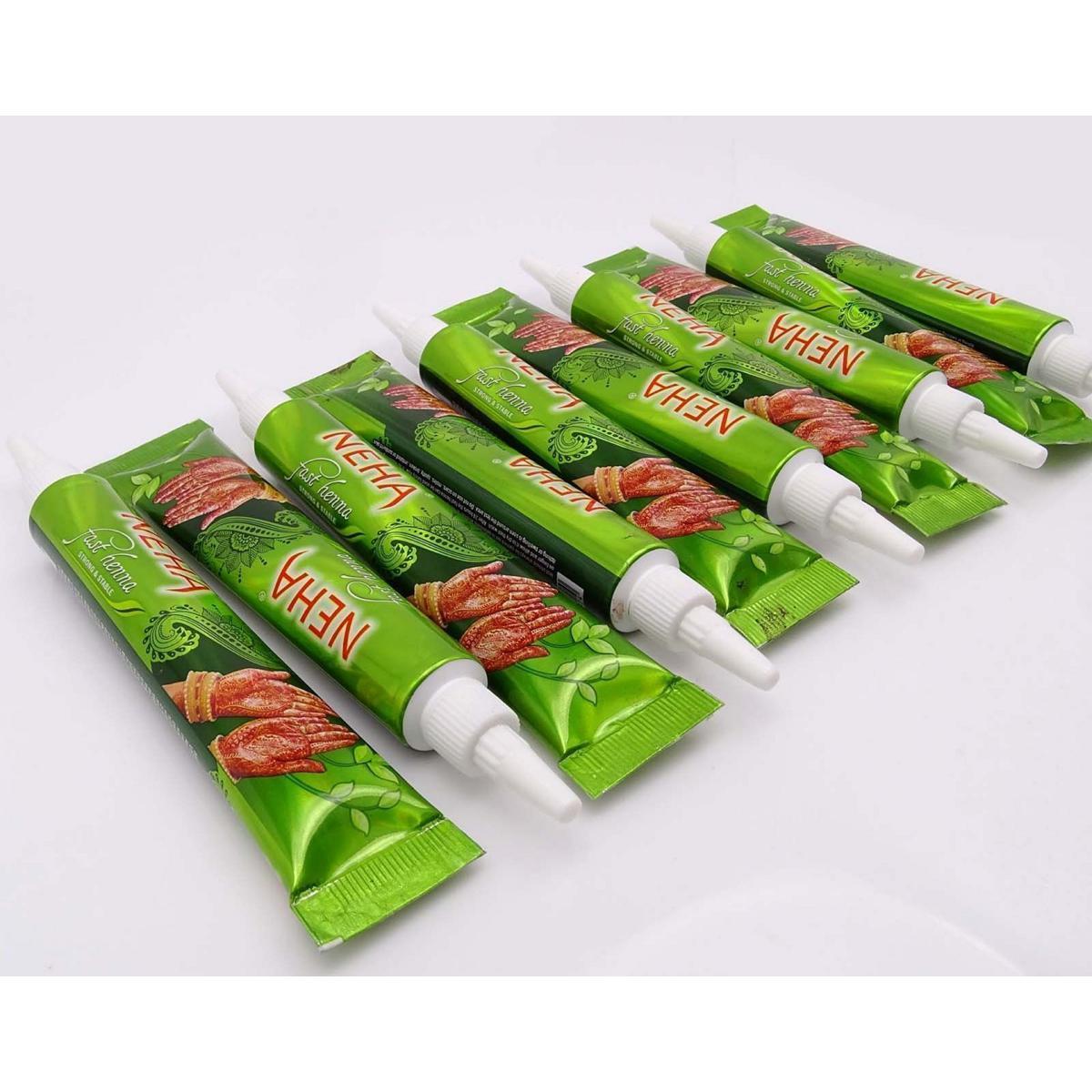 6 Piece Neha Mehedi Natural Henna Cone - Premium Herbal Pack | MNK SHOP ...