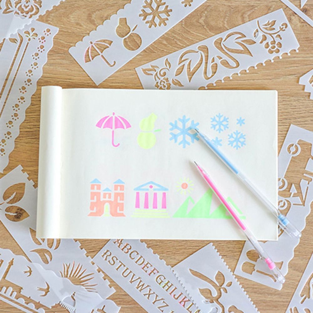 Hollowed Student Scrapbooking Painting Tools Photo Album Hand Painted ...