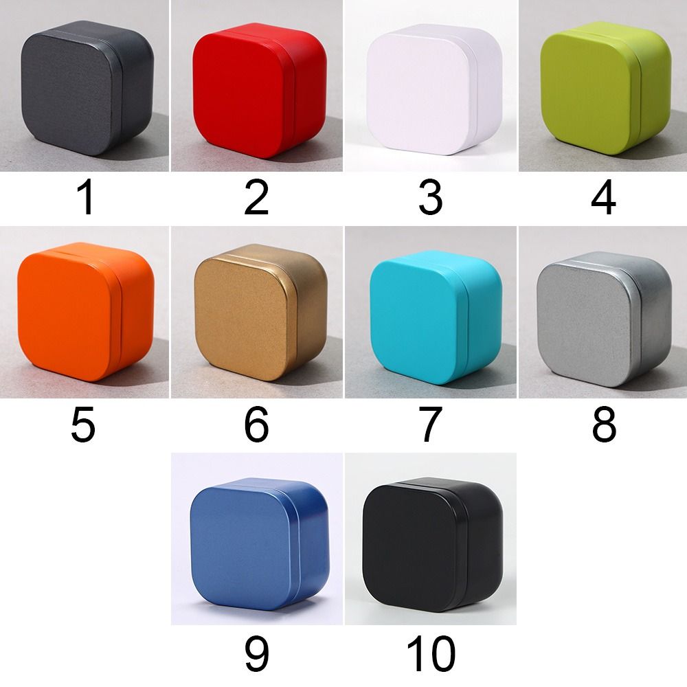 Aluminum Tin Square Shape Jar For Nail Candle Cosmetic Container ...