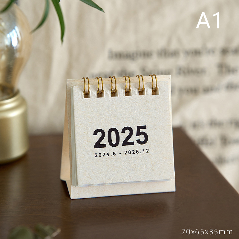2025 Desk Calendar Mini Spiral Calendar Books Kawaii To Do List Daily ...