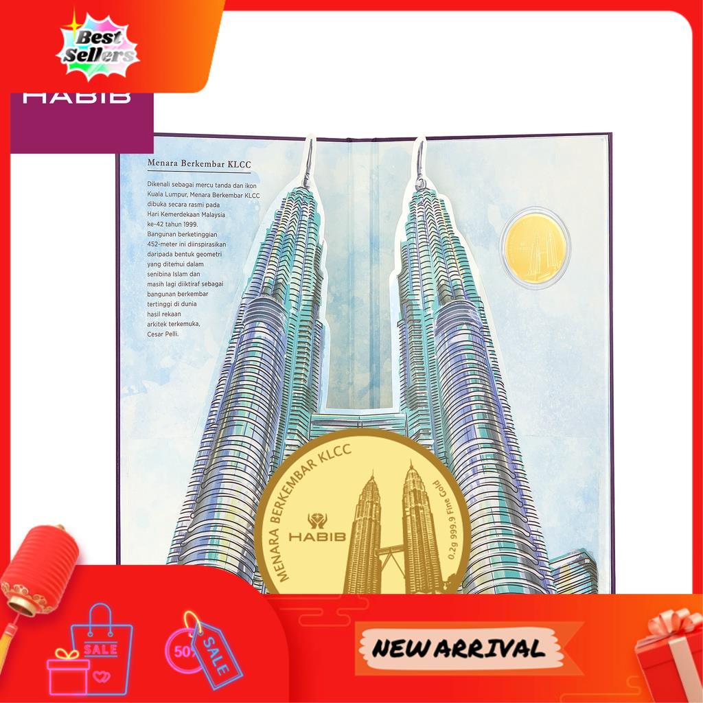 ⭐ ⭐READY STOCK⭐ ⭐ HABIB Menara Berkembar KLCC, 999.9 Gold Wafer Coin (0.20G) | Lazada