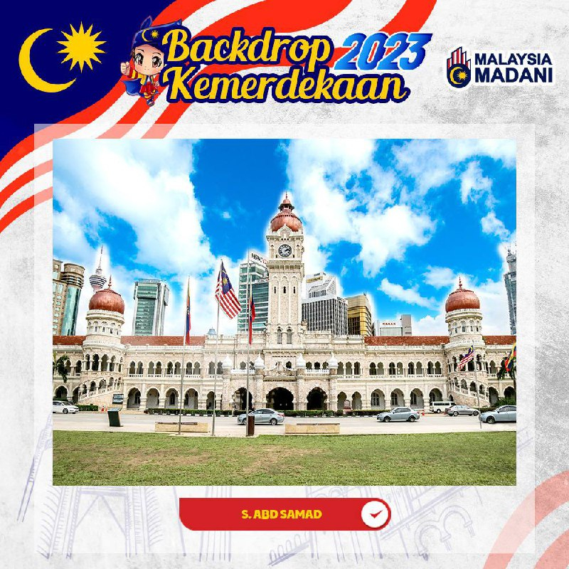 NEW DESIGN : Backdrop Merdeka / Banner/Backdrop Ucapan Kemerdekaan ...