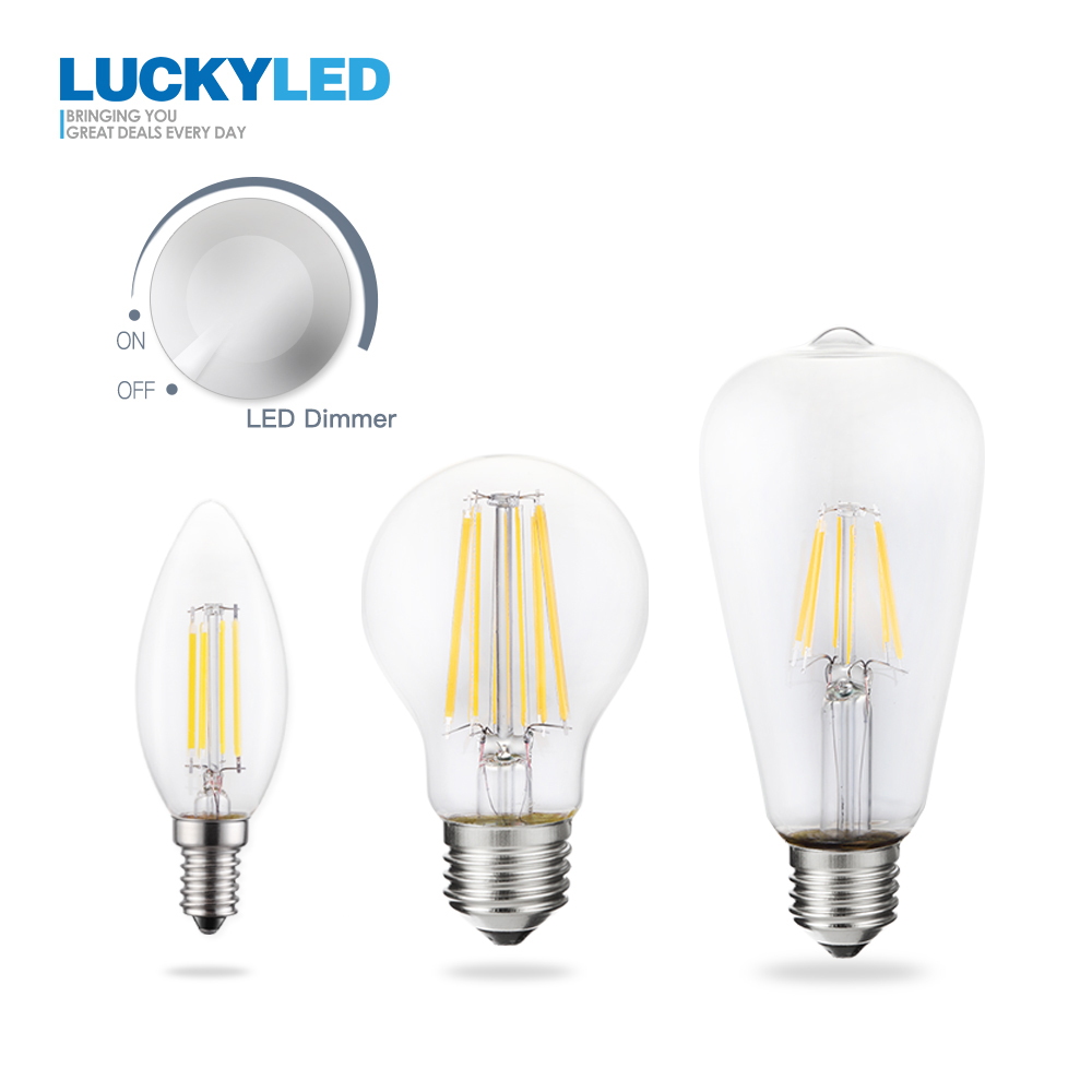 【TopazTrove】LUCKY Led Bulb E27 E14 220V Dimmable 2W 4W 6W 8W Led Candle ...