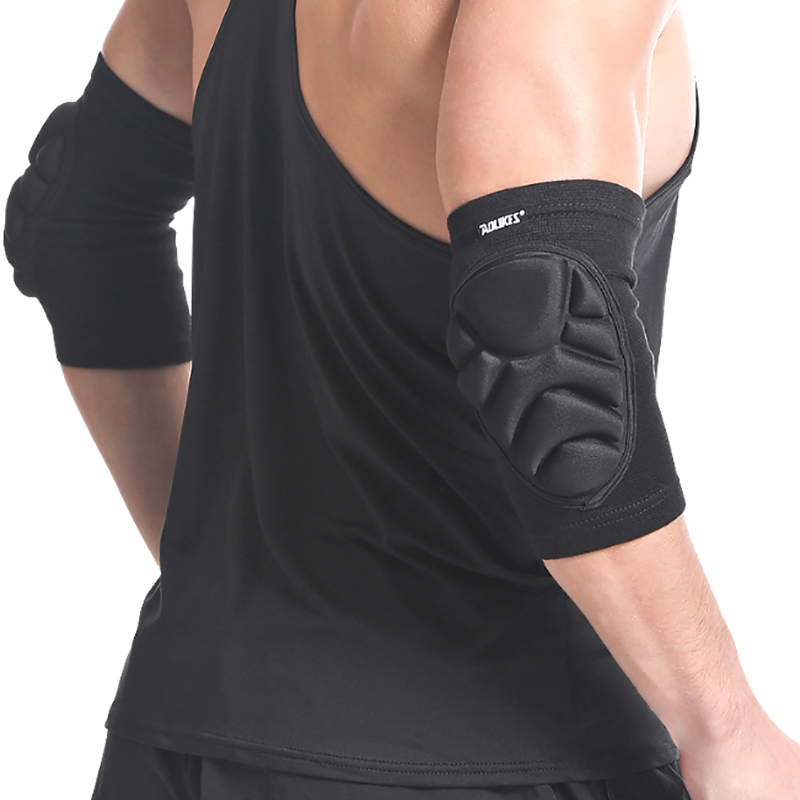 1Pair Elbow Pads Elbow Protector Volleyball Sponge Support Compression ...