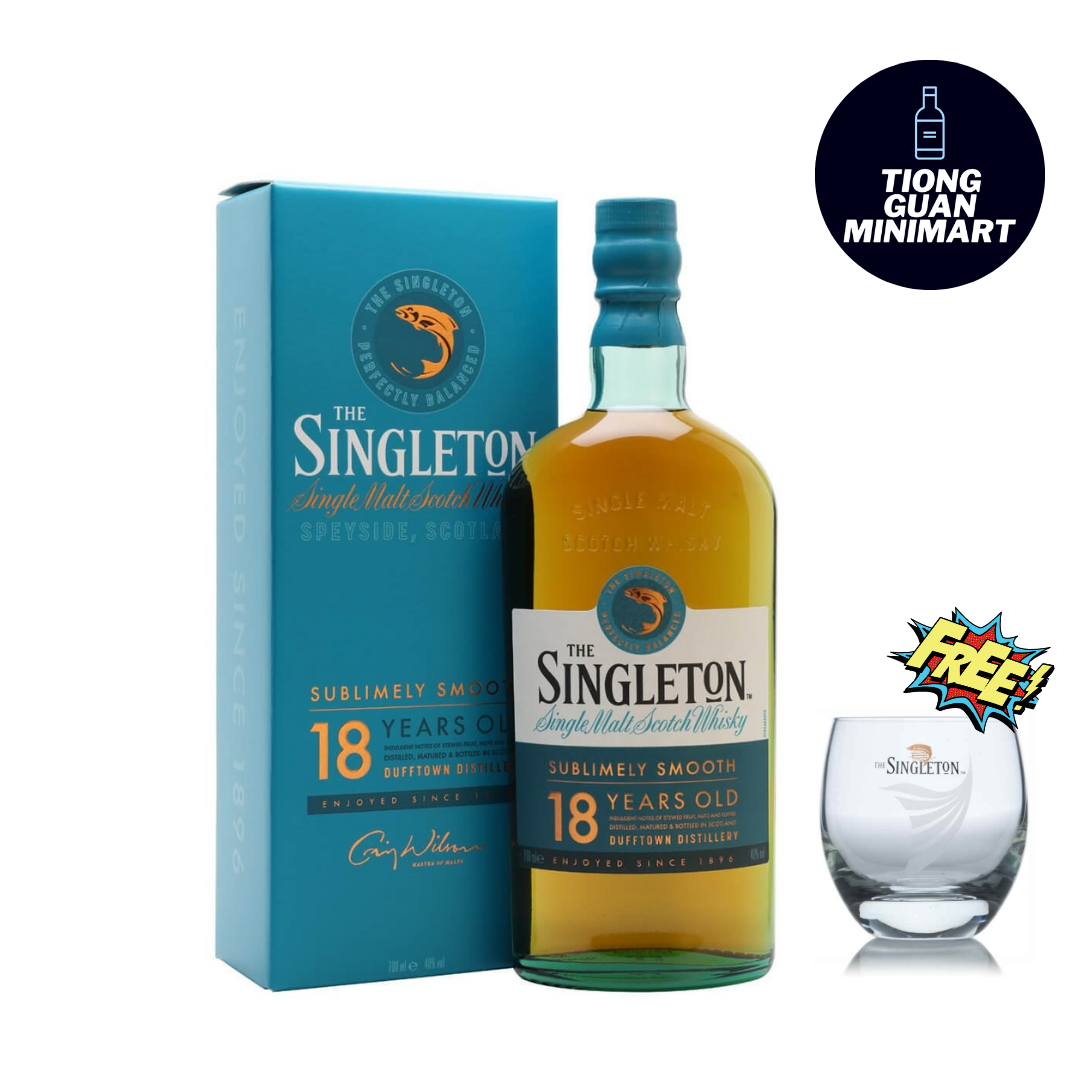 SINGLETON DUFFTOWN 18 YEARS 700ML ( FREE SINGLETON GLASS ) | Lazada ...