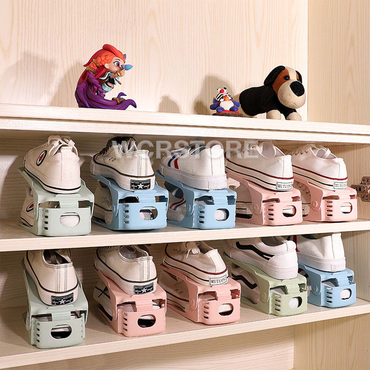 ที่เก็บรองเท้า อุปกรณ์เก็บรองเท้า ประหยัดพื้นที่ จัดระเบียบรองเท้า ...