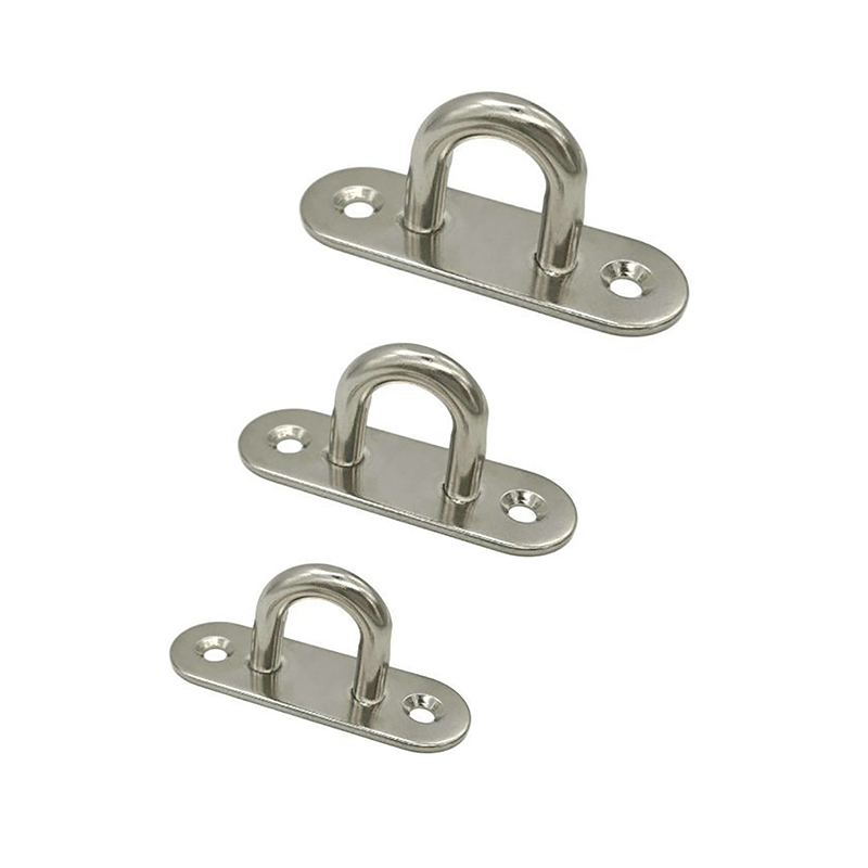 M5/6/8 Hook Hooks Eye Plate Heavy Oblong Duty Steel Stainless Pad Mount ...