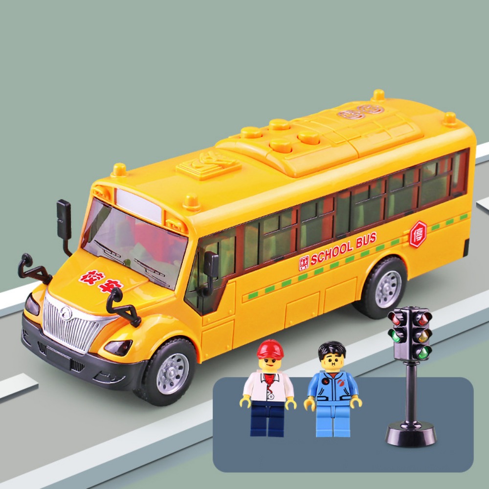 Christmas Present Vehicle Model Children School Bus Model High ...