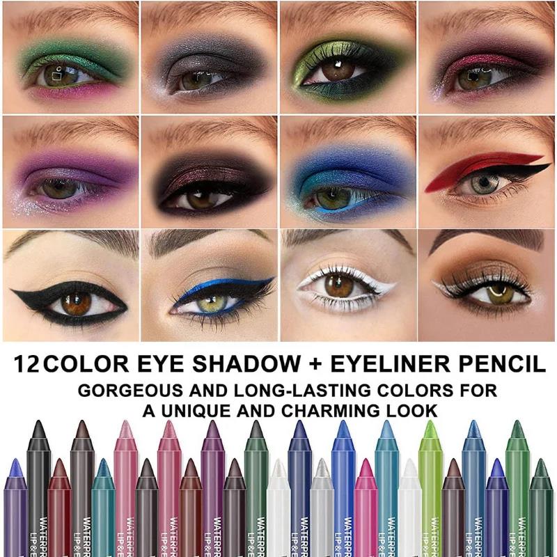 Multicolor Eye Liner Pen Colored Eyeliner Waterproof Makeup Tools Blue ...