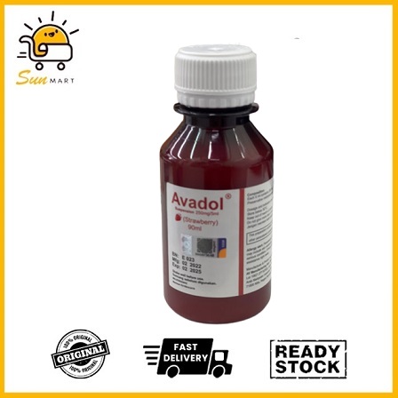 AVADOL PARACETAMOL SUSPENSION 250MG/5ML STRAWBERRY 90ML | Lazada