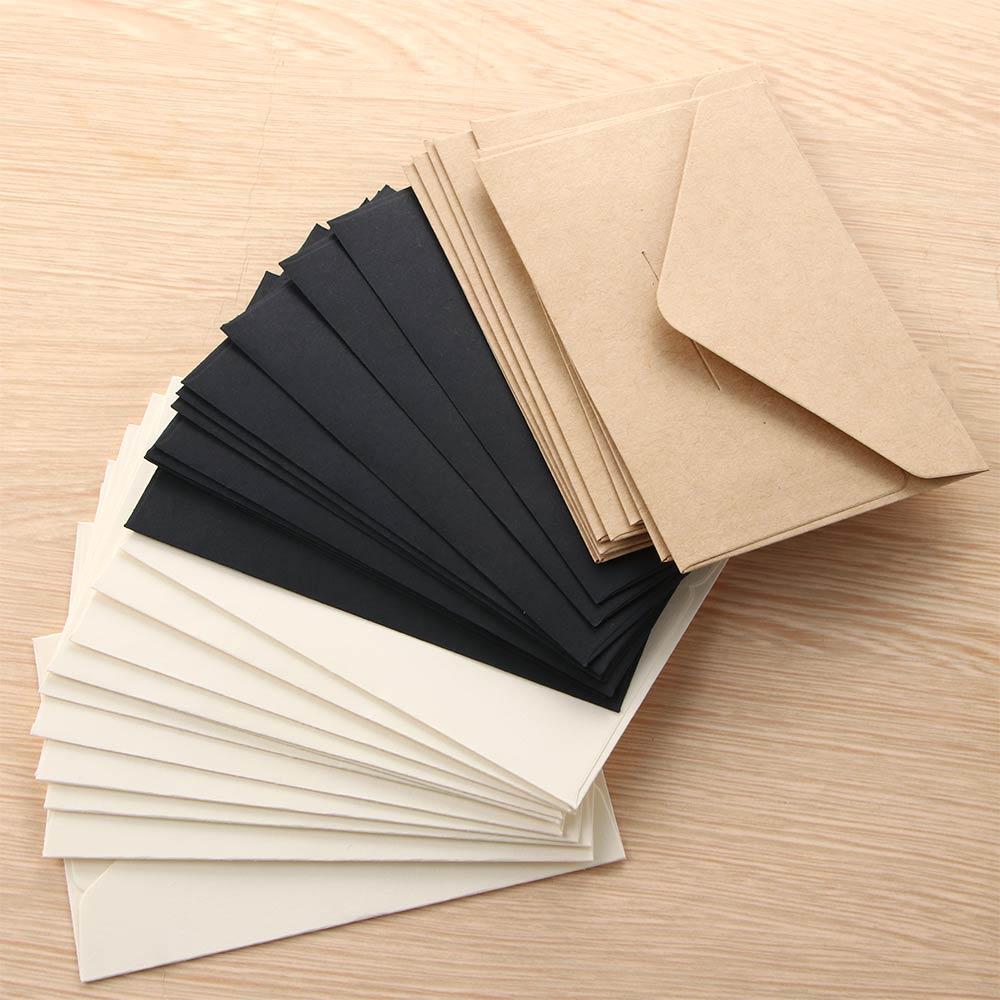 Wedding Black Classical Mini Kraft Paper Message Card European Style ...