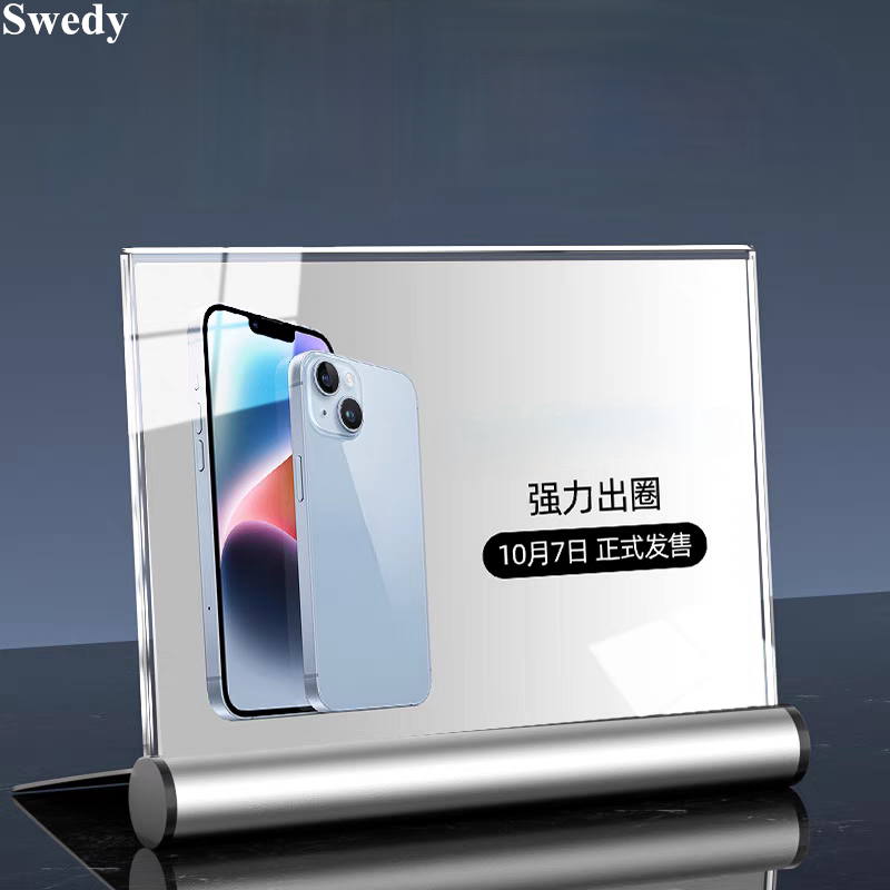 A6 10x15cm Countertop Acrylic Sign Holder Stand QR Payment Board Menu ...