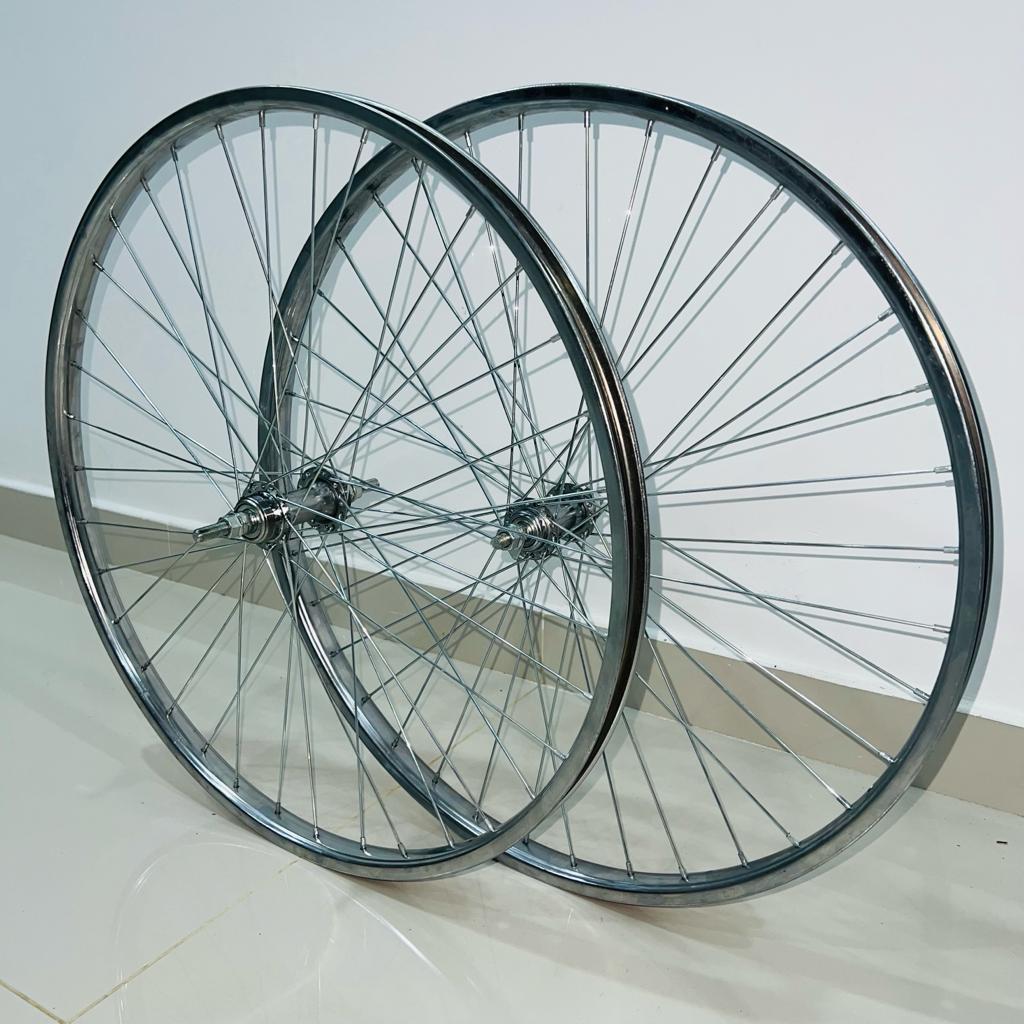 Bicycle Steel / Alloy Rim, Double Side Thread Hub 36/36 Holes 24 and 26 ...
