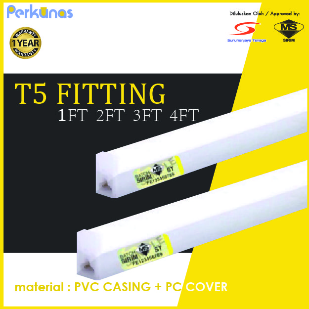 [SIRIM] PERKUNAS LED T5 Tube Fitting Light Ceiling Wall Decoration ...