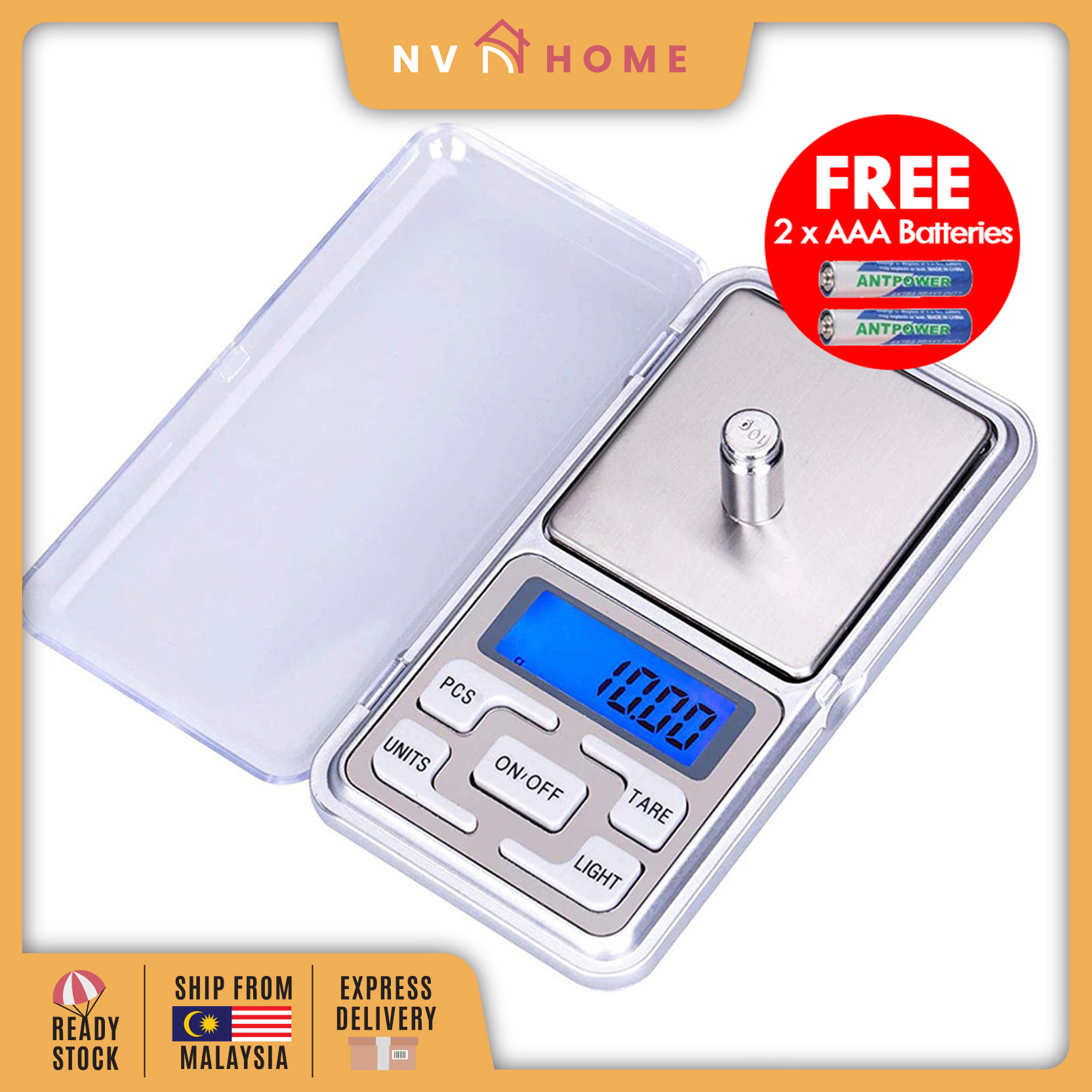 [FREE BATTERY] 200g x 0.01g Mini Precision Pocket Electronic Digital ...